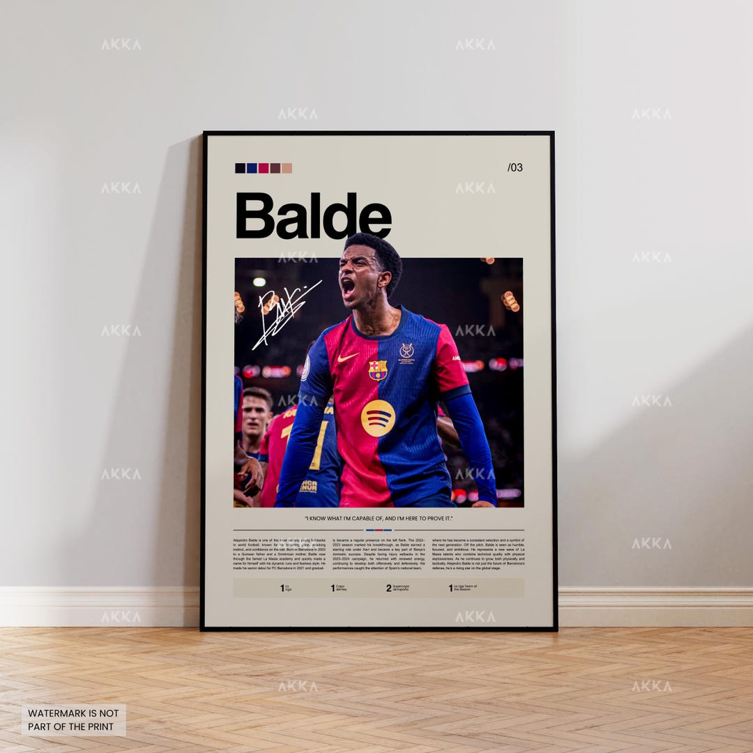 Alejandro Balde Poster, Balde Barcelona Wall Art, Framed Balde Print ...