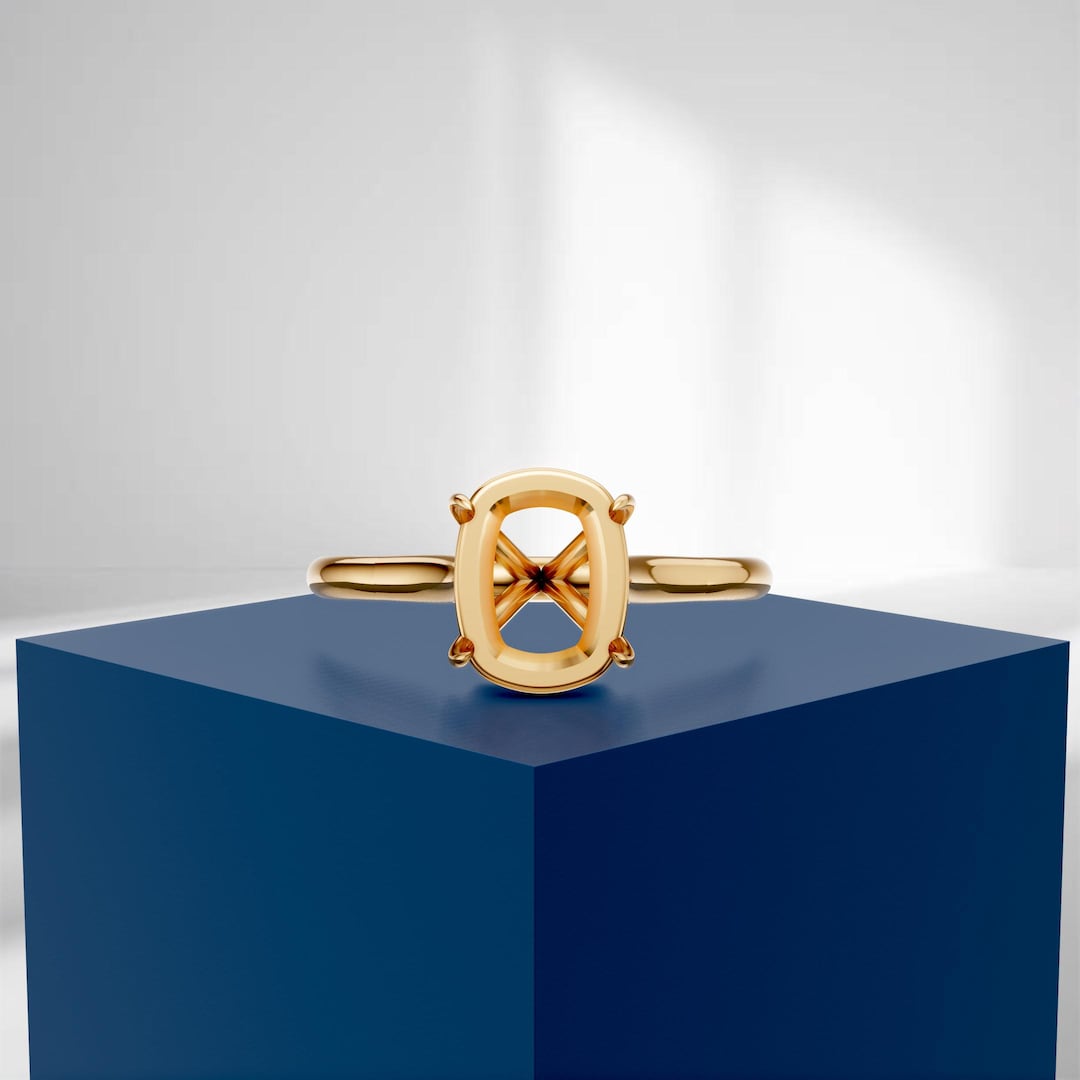 Mount Ring Setting for Your Diamond | Cushion Cut Mounting Engagement ...