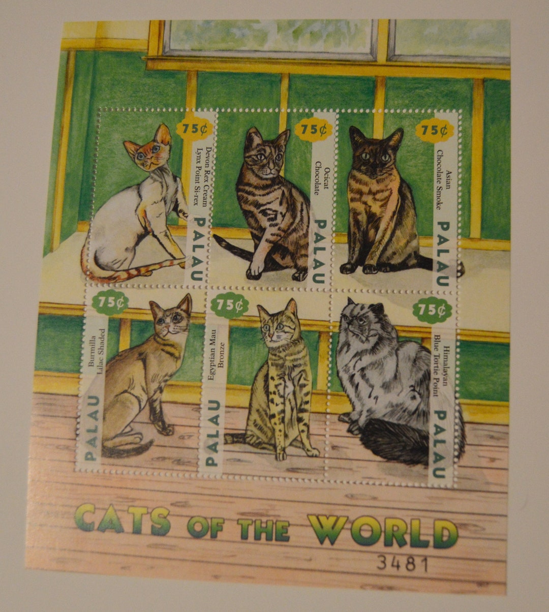 Cat Postage Stamp Block Vintage - Beautiful Unique Vintage Cat Lover ...
