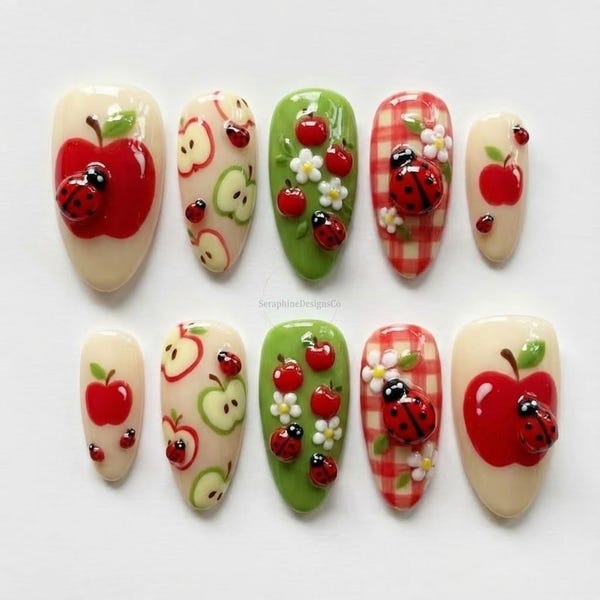 Cute Fake Nails - Etsy
