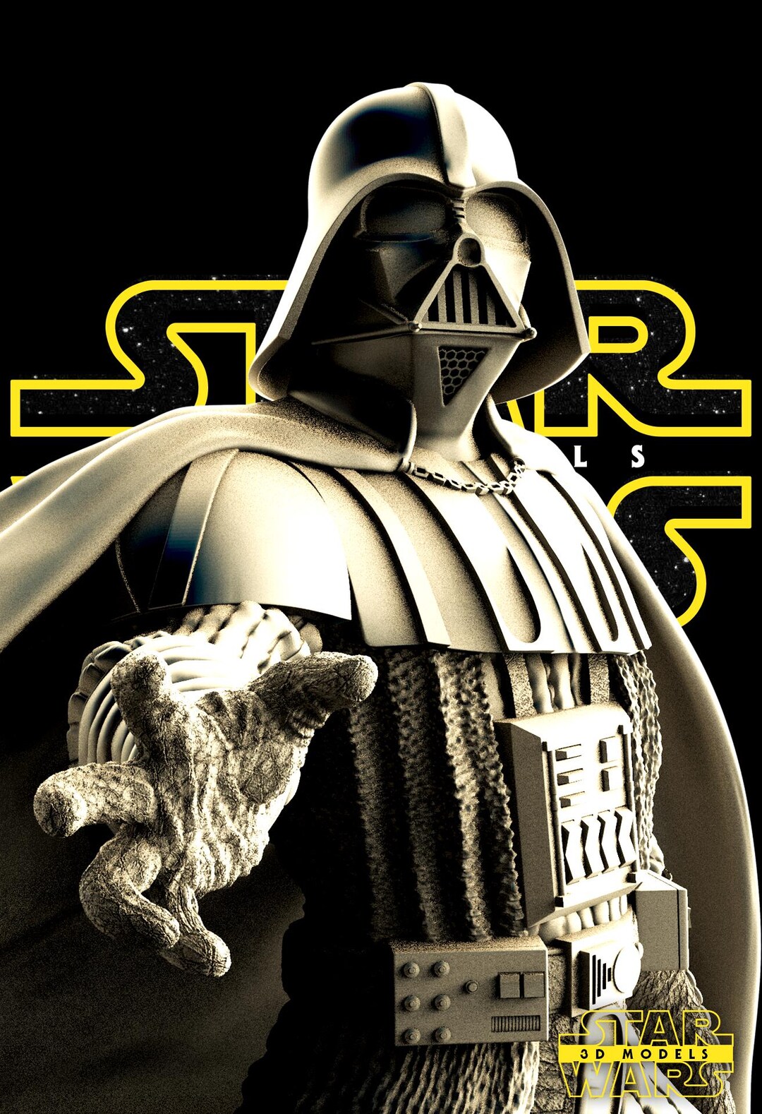 3D Printed Darth Vader Kit 1/6 & 1/10 Scale – Unpainted Resin Parts ...