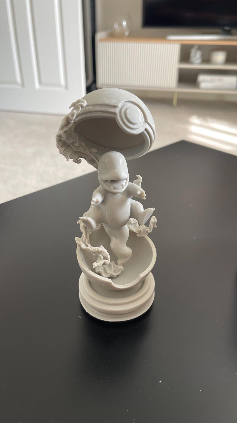 3D Printed Charmander Statue – Pokémon Resin Figure, Fan Collectible - Etsy