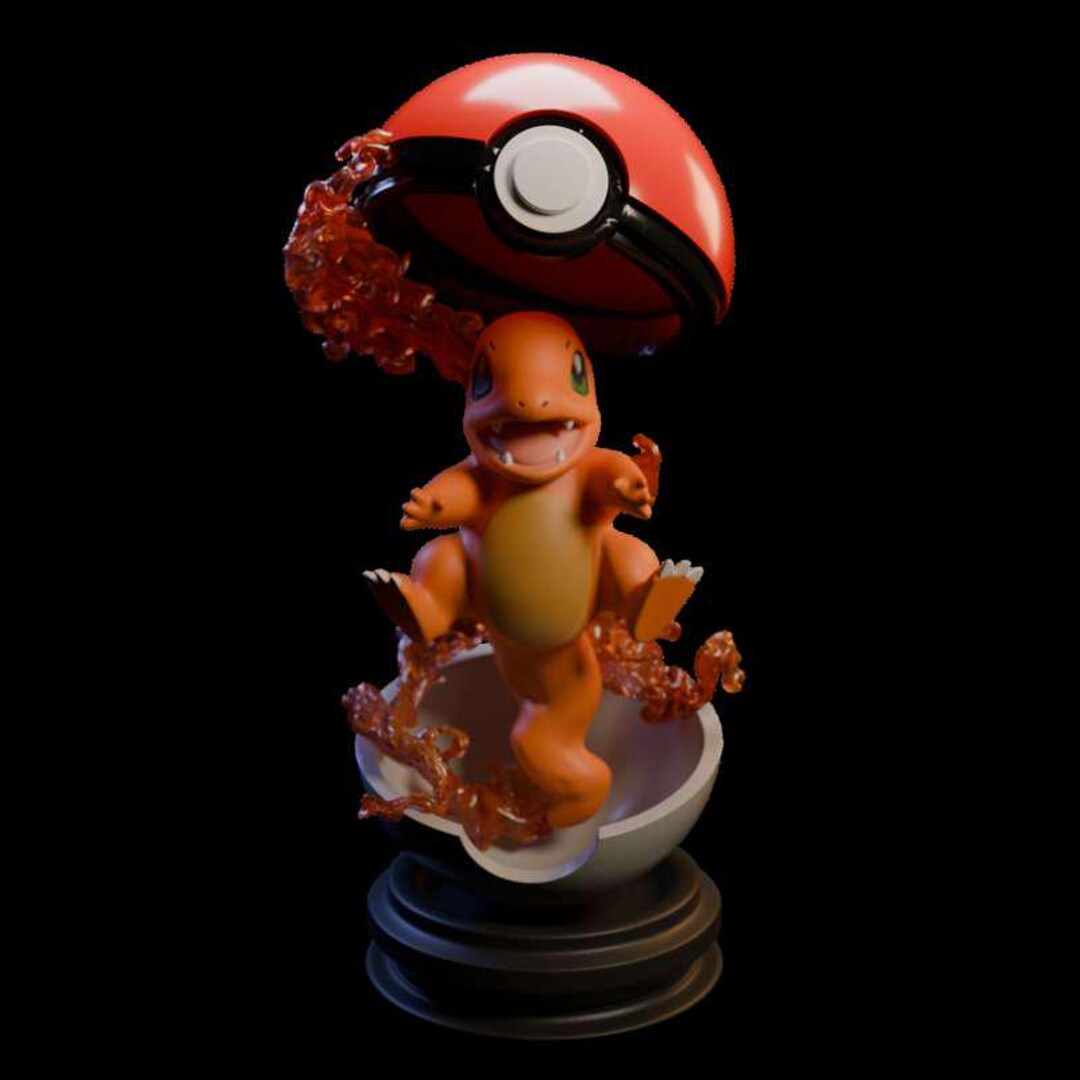 3D Printed Charmander Statue – Pokémon Resin Figure, Fan Collectible - Etsy