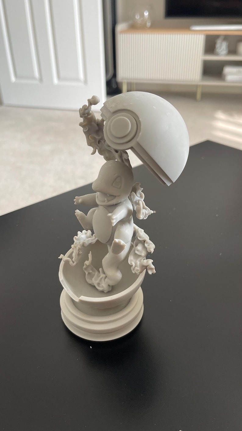 3D Printed Charmander Statue – Pokémon Resin Figure, Fan Collectible - Etsy