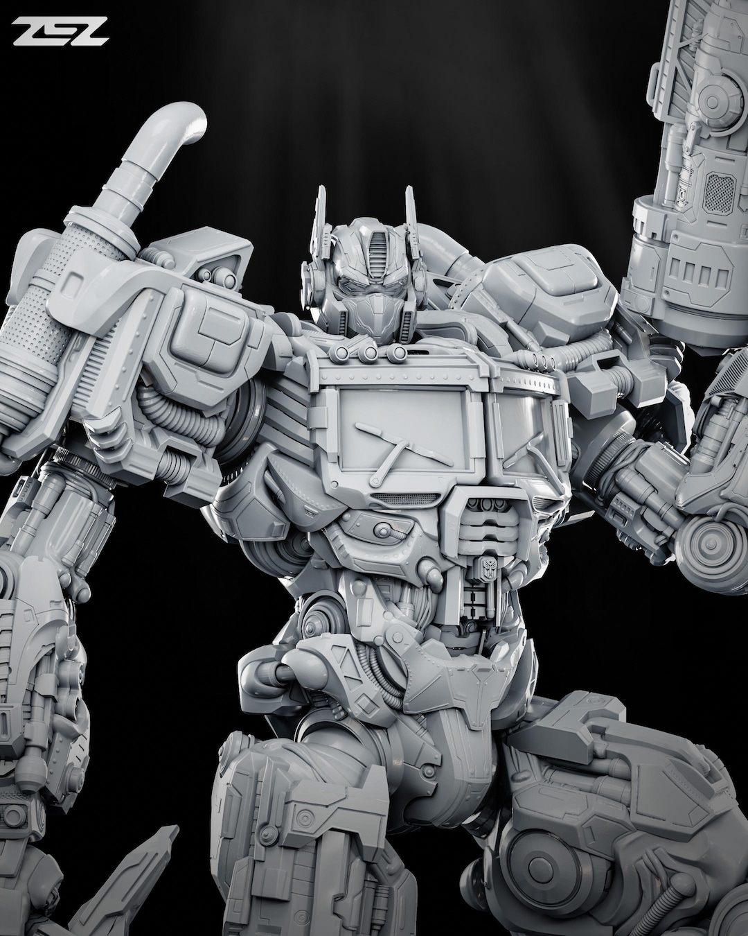Optimus Prime 3D Printed Resin Statue | Transformers Bust, Unpainted ...