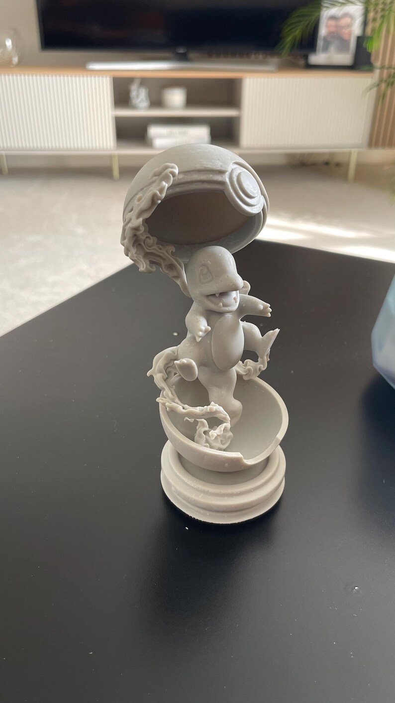 3D Printed Charmander Statue – Pokémon Resin Figure, Fan Collectible - Etsy