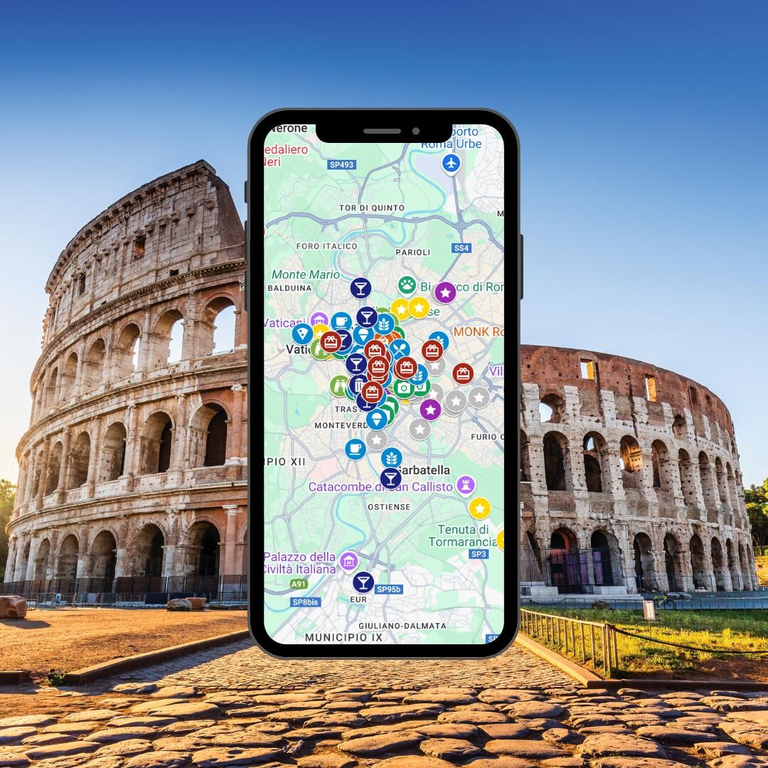 Rome Google Map: Local Eats, Sights & Hidden Gems (instant Download ...