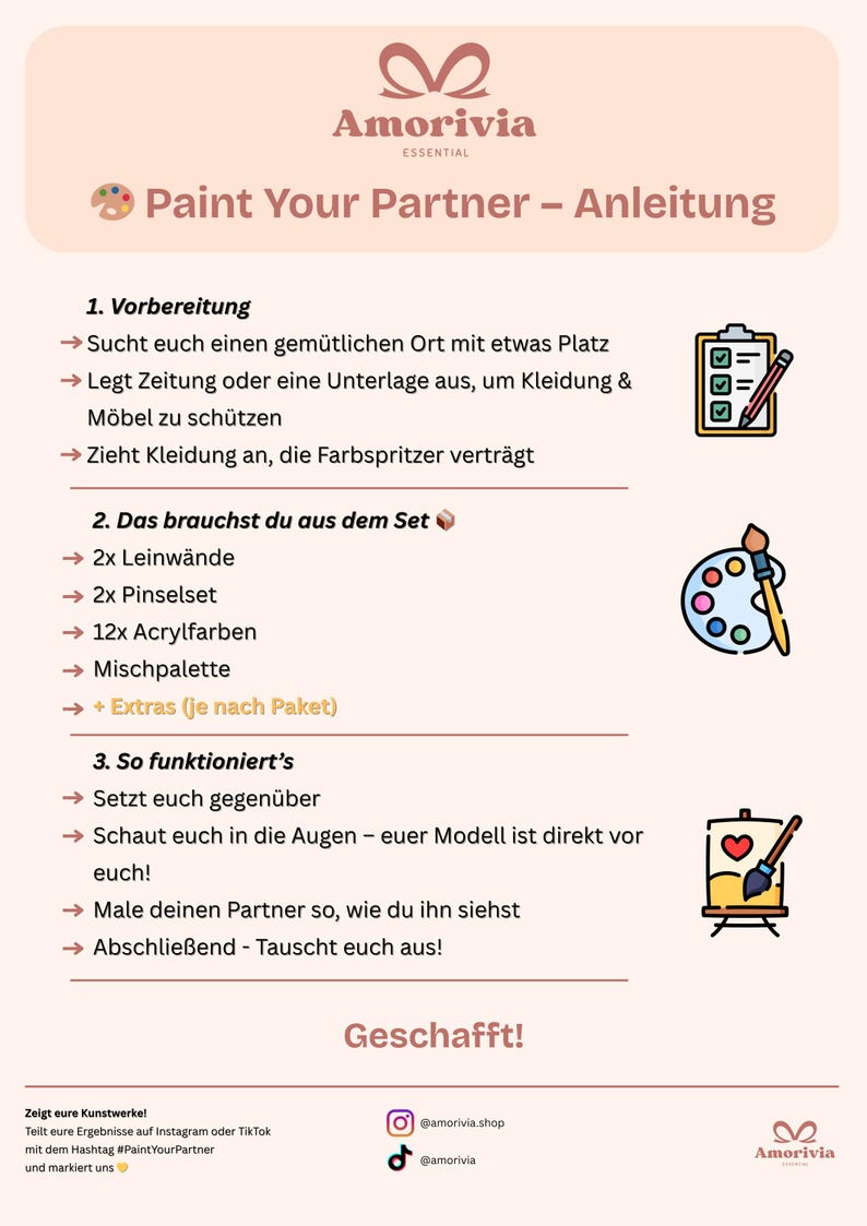 Paint Your Partner Kit Date Night Experience Couples Art Set, Canvases ...