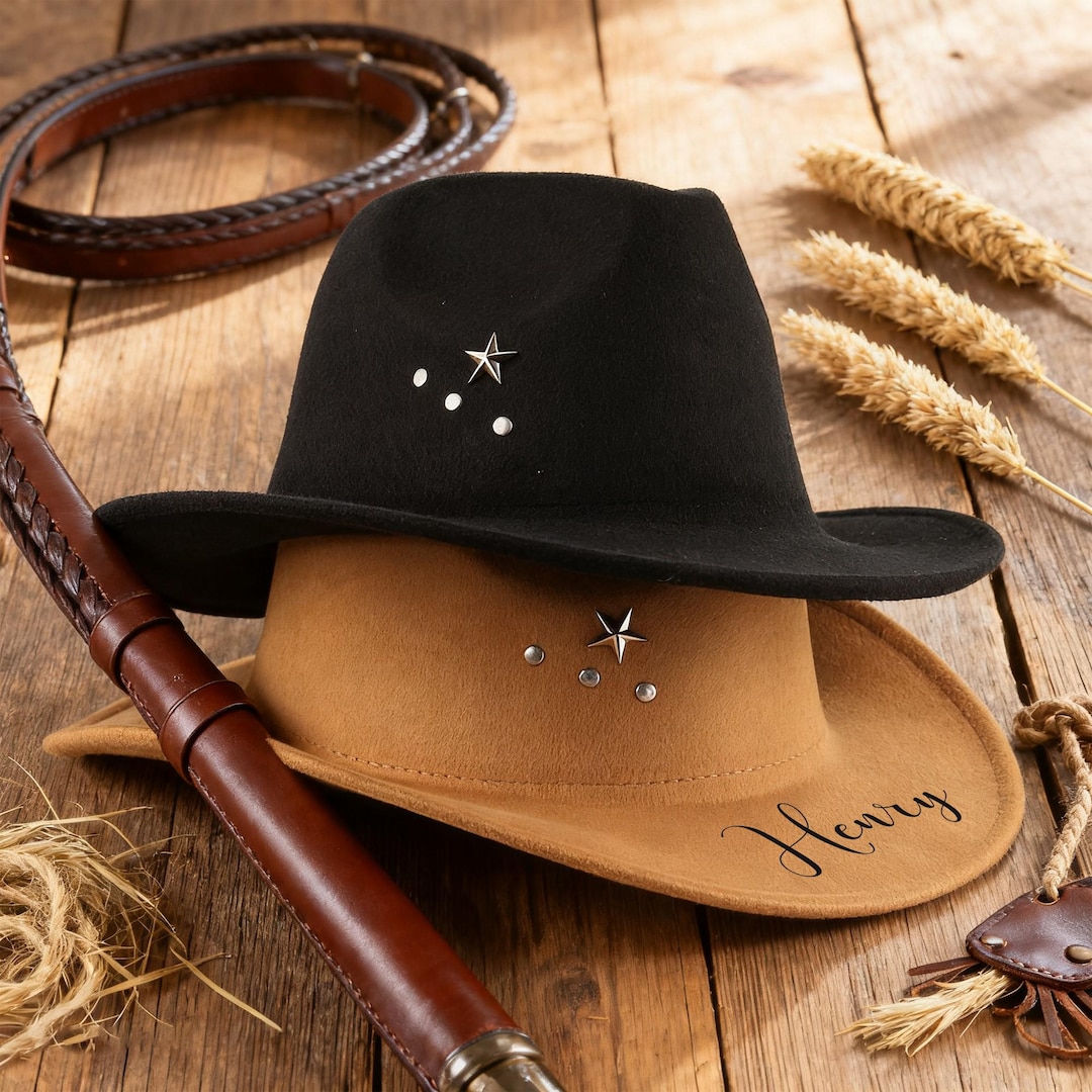 Custom Wool Felt Cowboy Hat – Handmade Wide Brim Fedora - Etsy