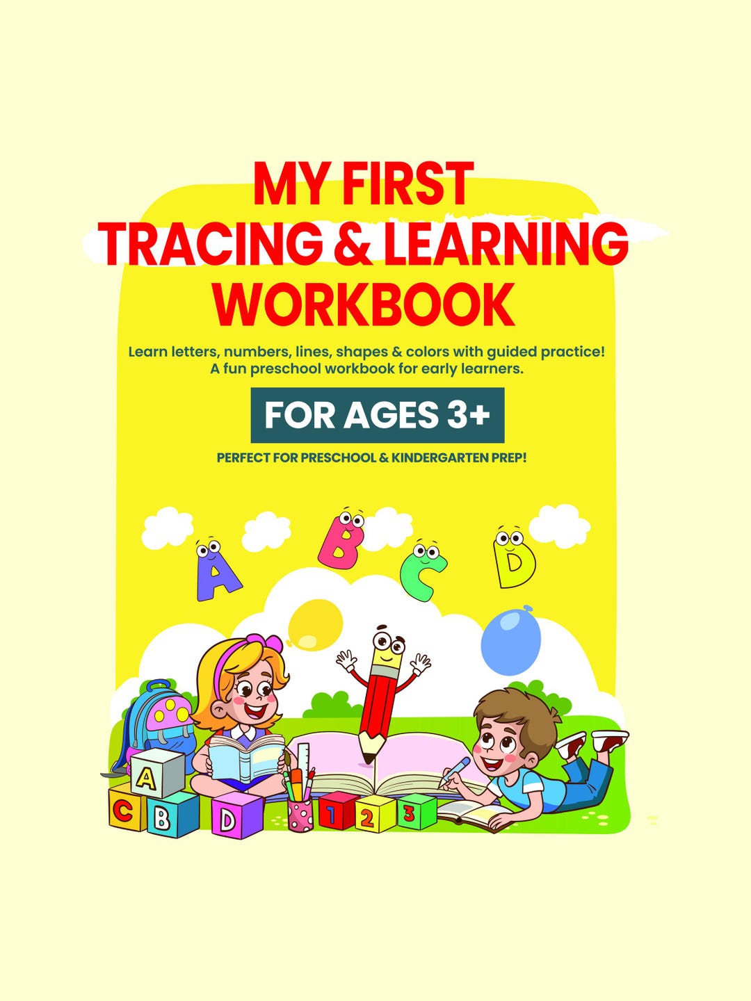 My First Tracing and Learning Workbook Printable Preschool Workbook PDF ...