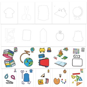 Back to School Cut & Paste | 20 Printable Activities - Etsy