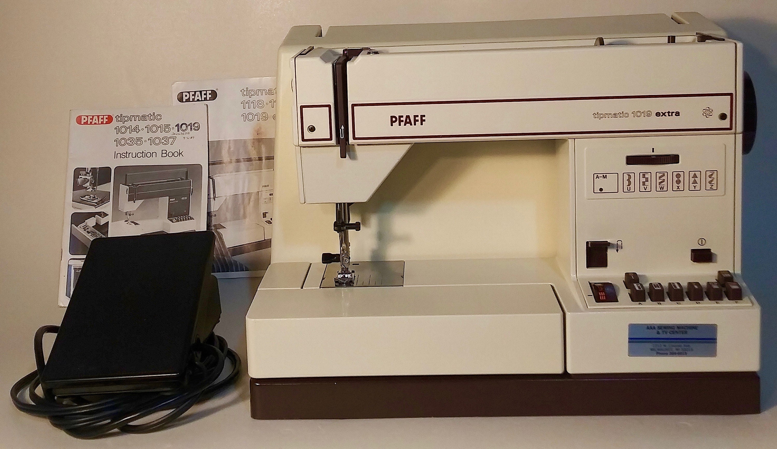 Free Shipping! Pfaff Tipmattic 1019 Sewing Machine High Class German ...