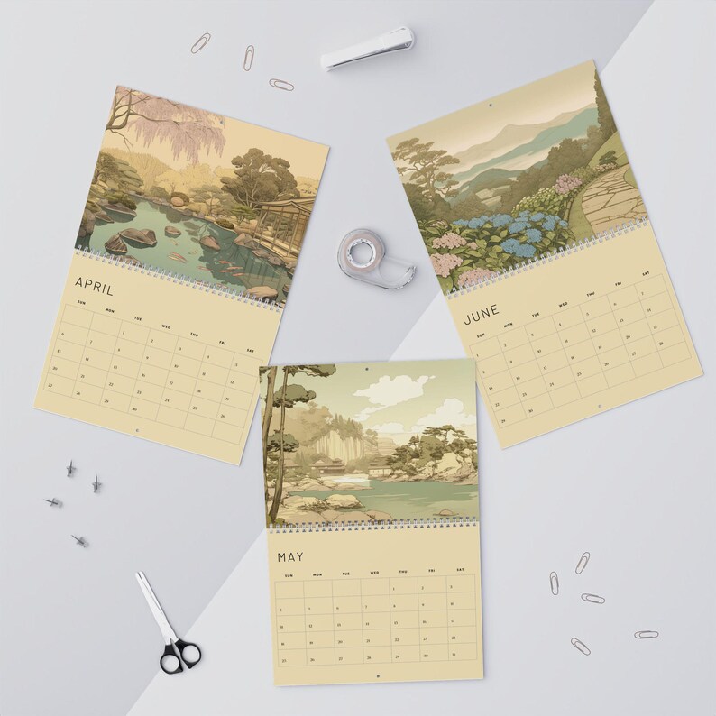 2025-2026 Japanese Wall Calendar - Ukiyo-e Inspired Art, Seasonal ...