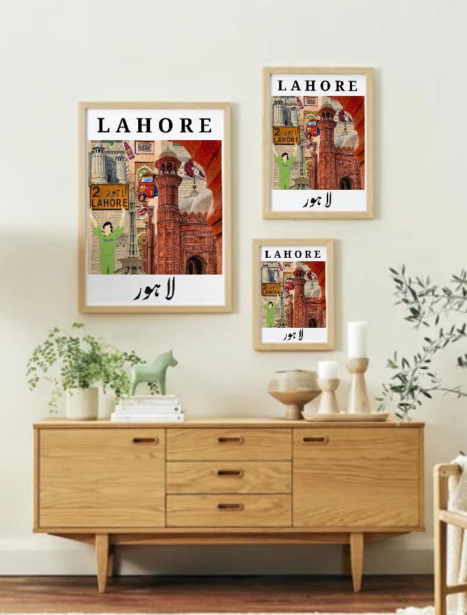 Lahore Pakistan Map Pakistan Photo Badshahi Mosque Pakistan Artwork ...