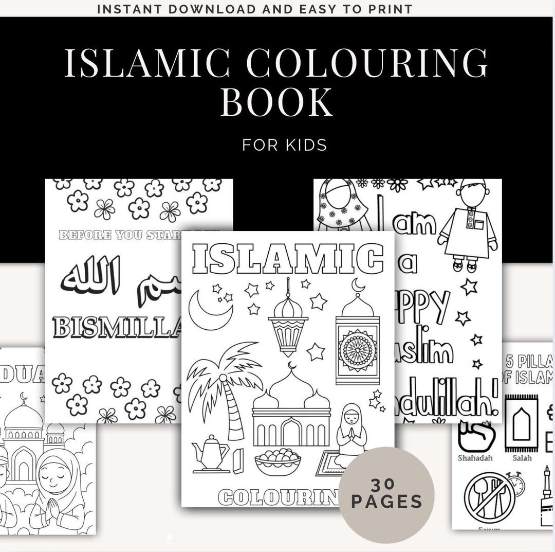 Islamic Coloring Book for Kids Arabic Alphabet Ramadan Eid Activity ...