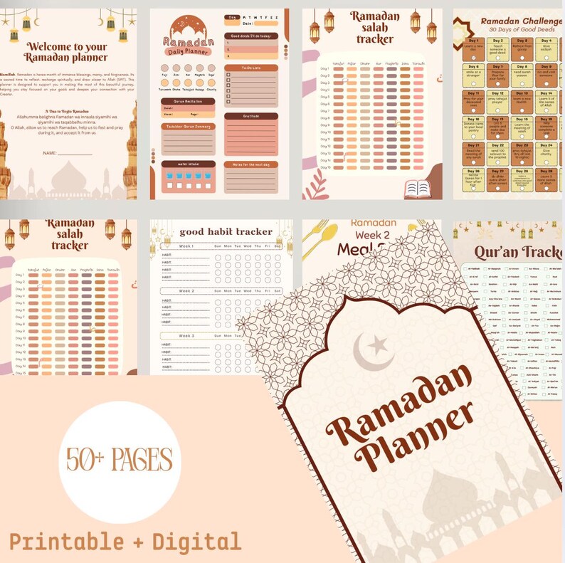 Ramadan Planner 2026 Printable Digital Ramadan Planner PDF Plr Ramadan ...