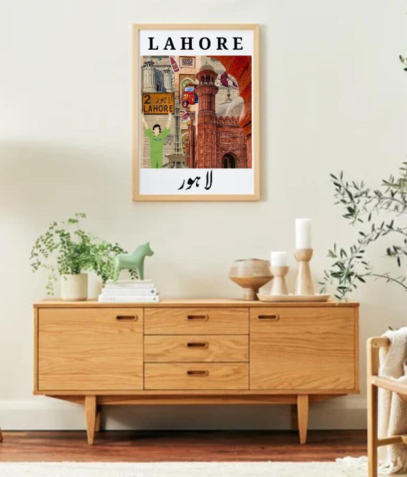 Lahore Pakistan Map Pakistan Photo Badshahi Mosque Pakistan Artwork ...