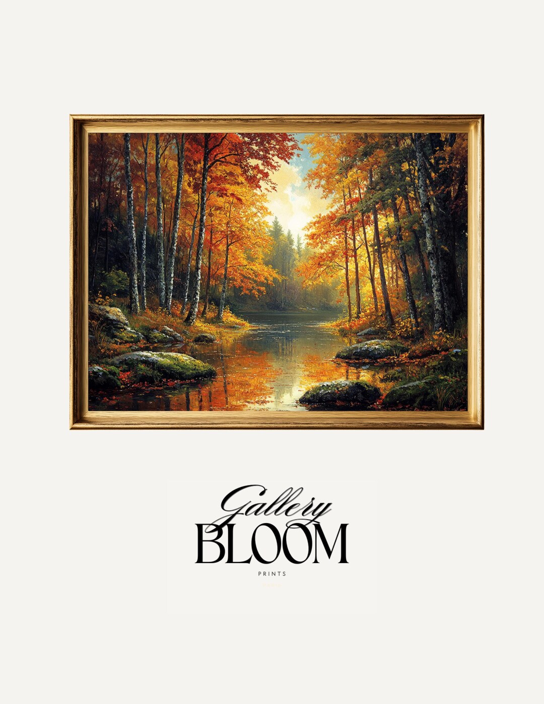 Autumn Forest Glade Printable Art - Rustic Fall Landscape,tranquil ...