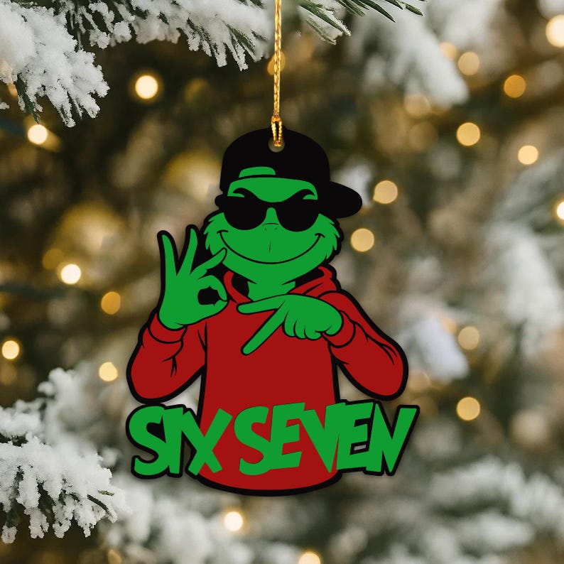 Six Seven Ornament STL File, Teen Slang Ornament Stl, Funny 67 Ornament ...