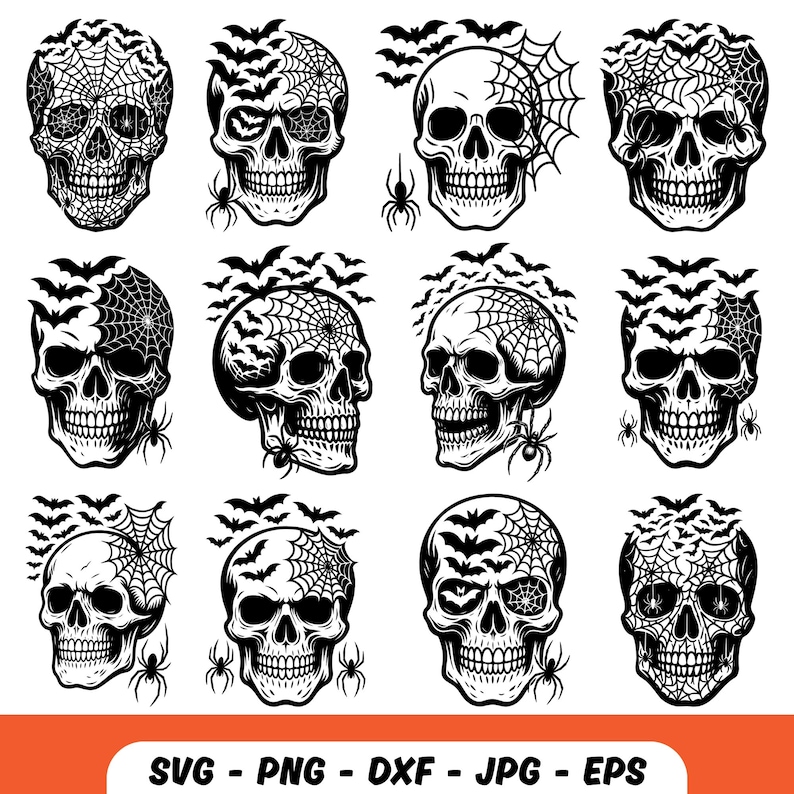 Skull Halloween SVG Bundle, Skull Halloween SVG, Halloween Svg Bundle ...