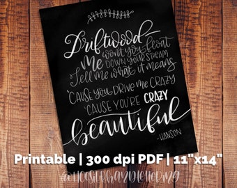 Beautiful Crazy Poster - Etsy