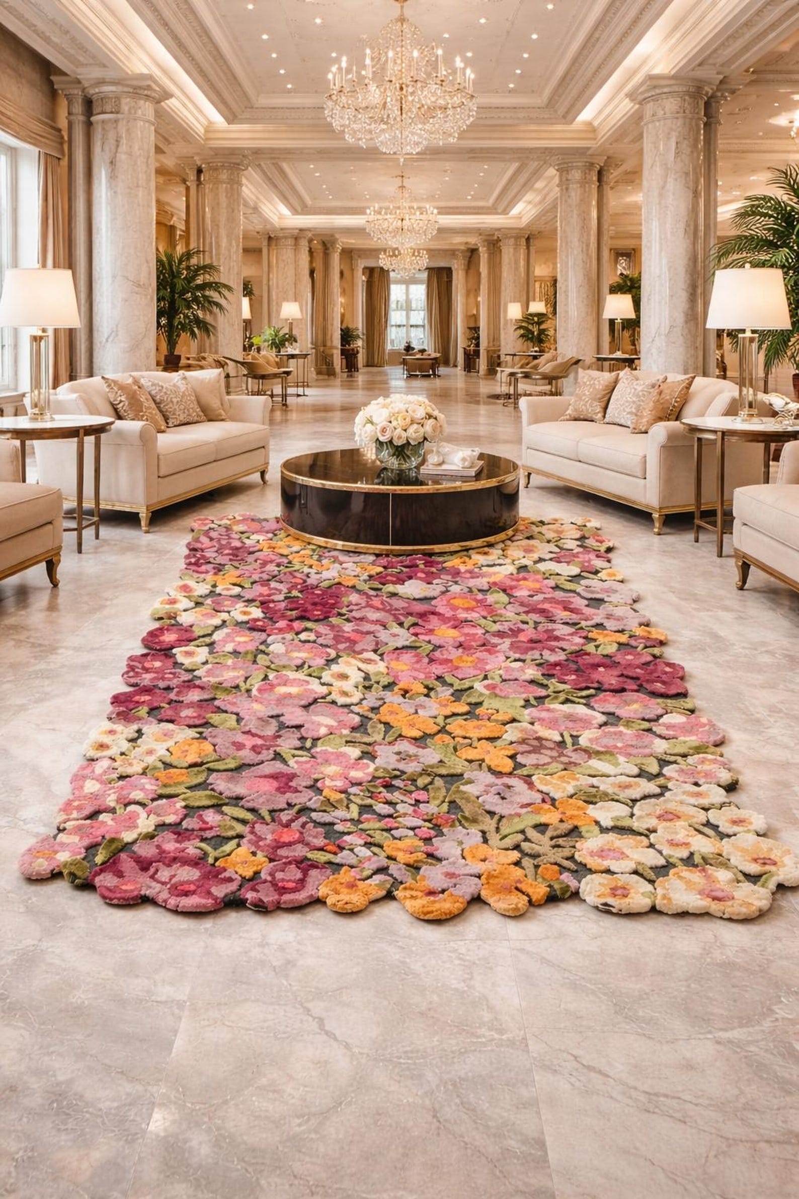 Modern Botanical Carpet for Living Room Bedroom Decor (floral) - Hand ...