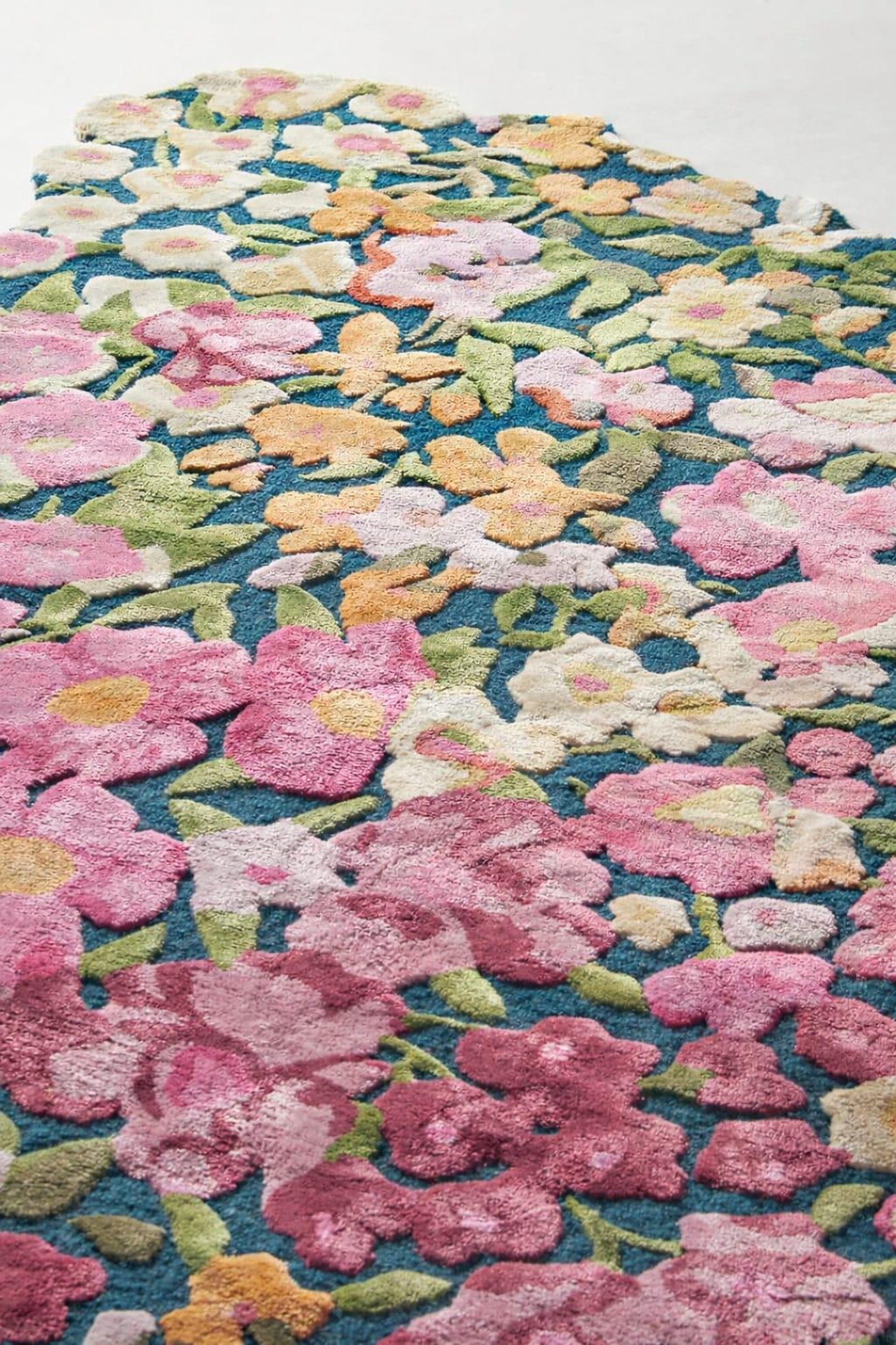 Modern Botanical Carpet for Living Room Bedroom Decor (floral) - Hand ...