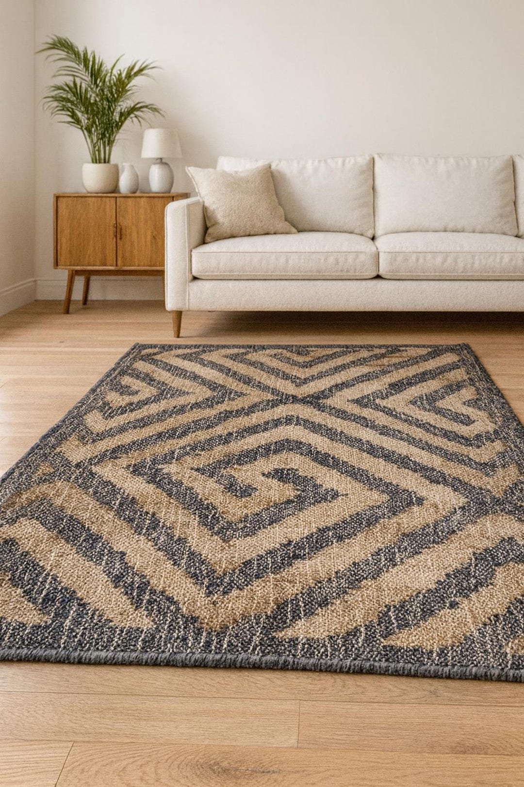 Boho Tribal Jute Rug - Jute Rugs - Etsy