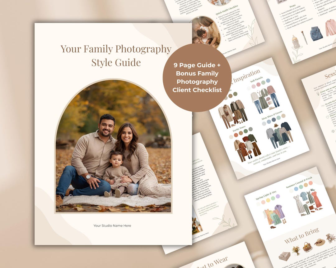 Family Photography Session Style Guide + Bonus Prep Checklist - Client ...