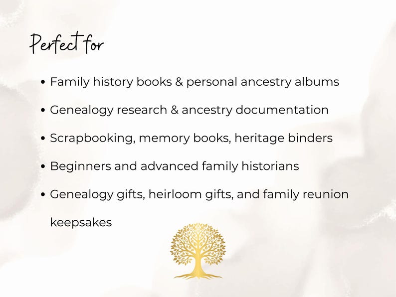Family History Book Printable - Editable Genealogy Record Template ...