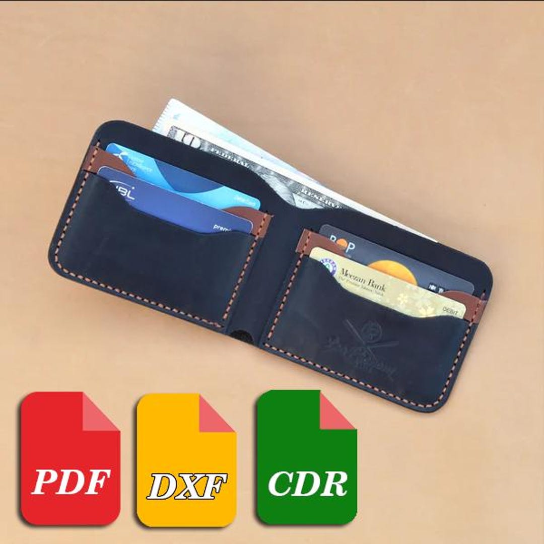 Leather Wallet Pdf ,dxf Pattern , Template - Etsy
