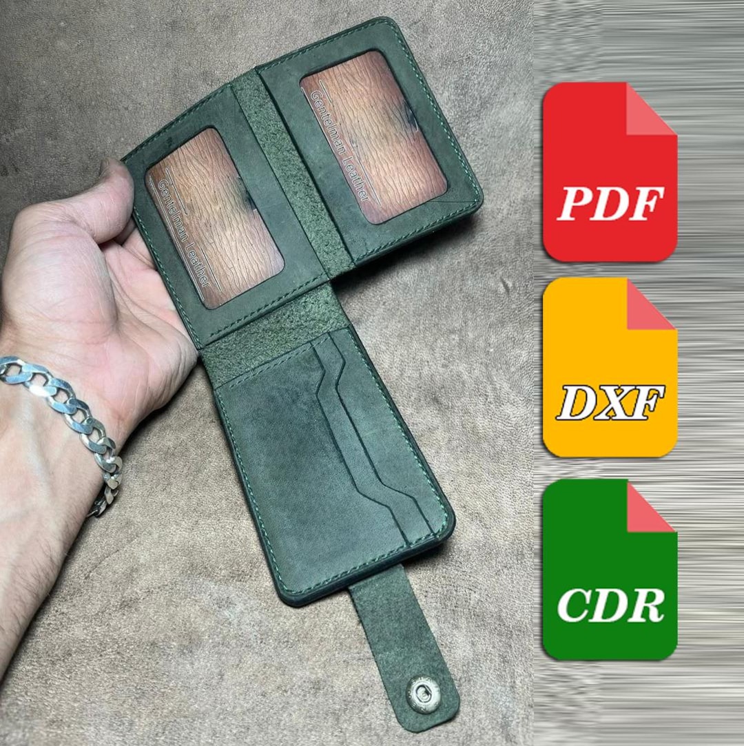 Leather Wallet and Card Holder Pdf ,dxf Pattern , Template - Etsy