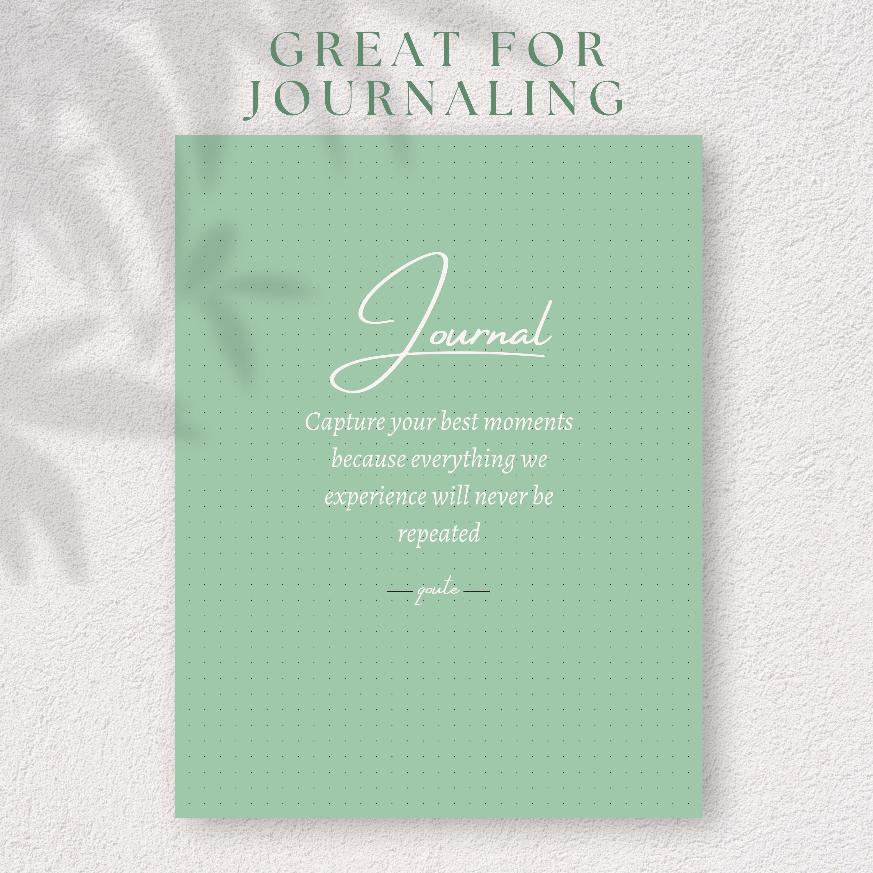 Coquette Mint Green Floral Journal: Printable Polka Dot Notebook (PDF ...