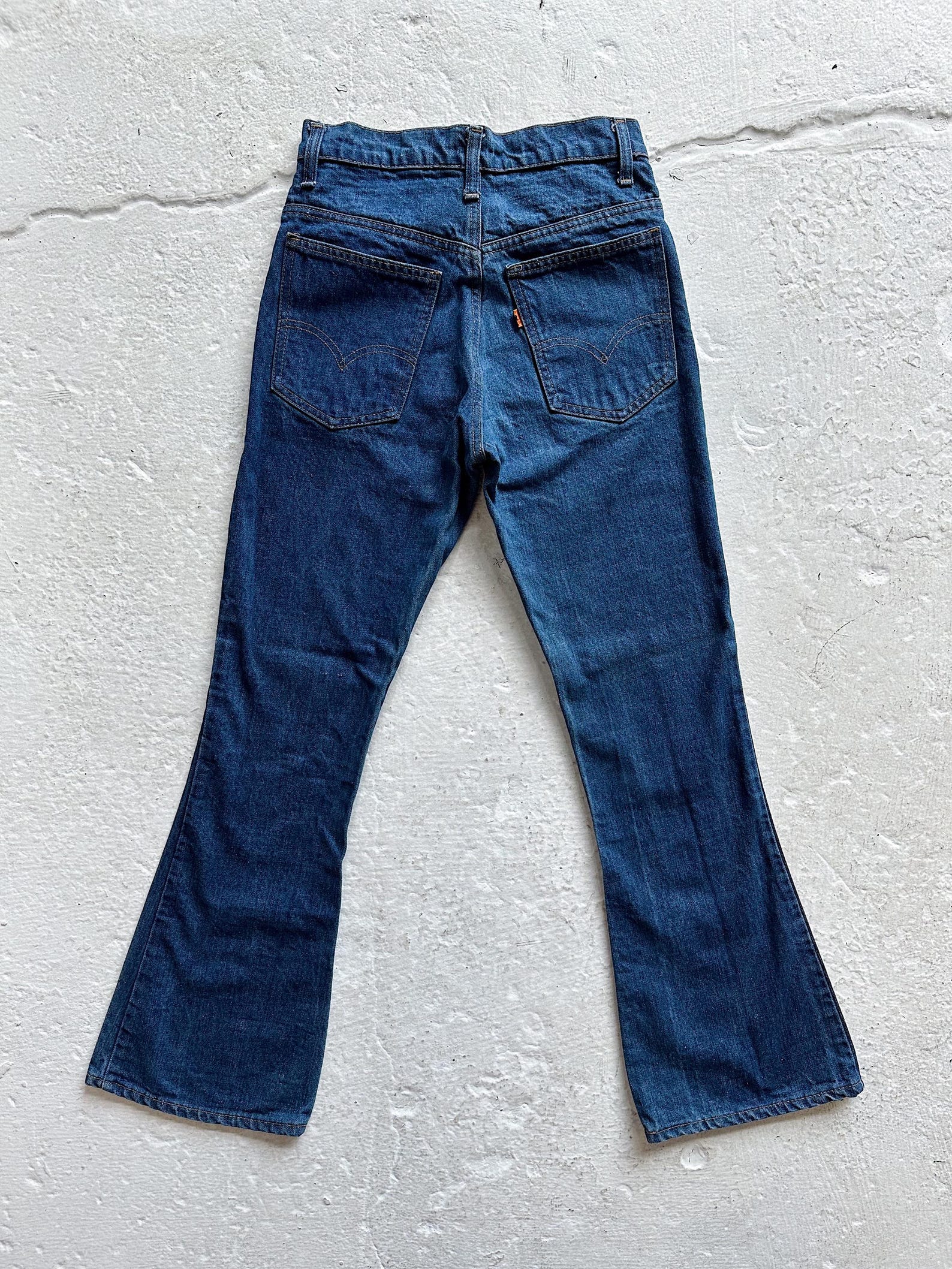 Vintage 60s 70s RARE Levis 646 Bell Bottom Jeans Size 25 Orange Tab High Rise Cotton Denim Bells ...