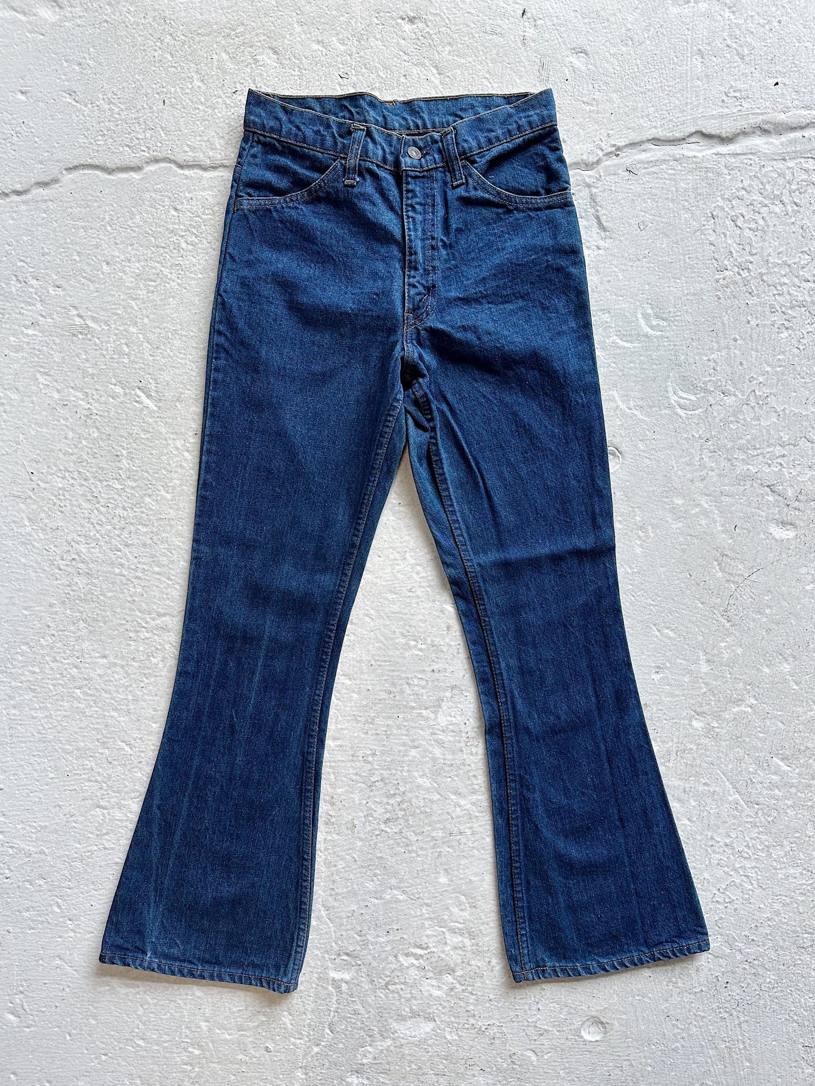 Vintage 60s 70s RARE Levis 646 Bell Bottom Jeans Size 25 Orange Tab High Rise Cotton Denim Bells ...