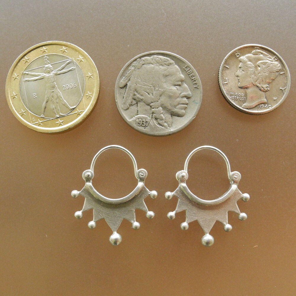 Little Crown Earrings Hoop - Etsy UK