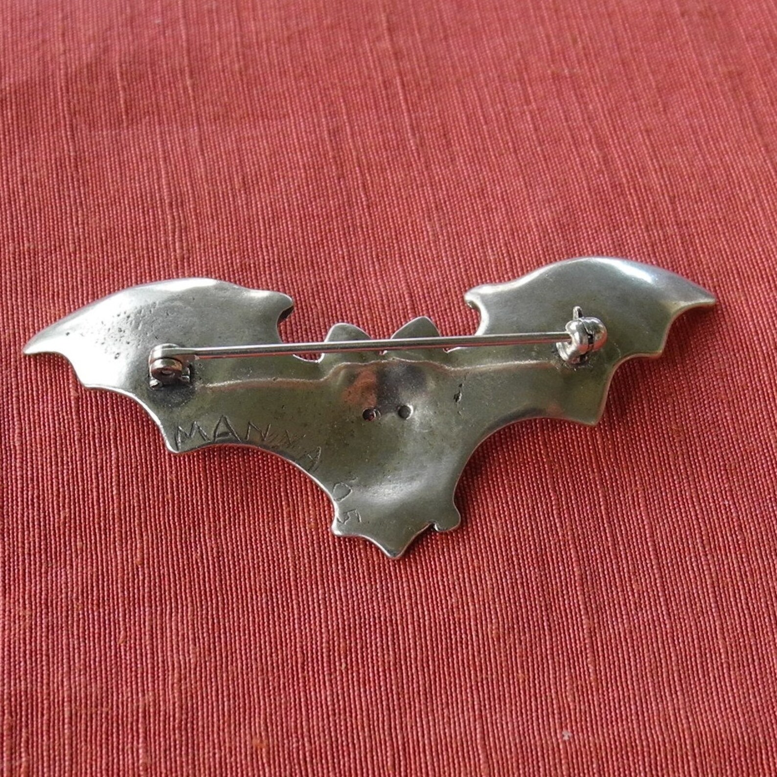 Bat Brooch Sterling Silver Metal Brooch - Etsy