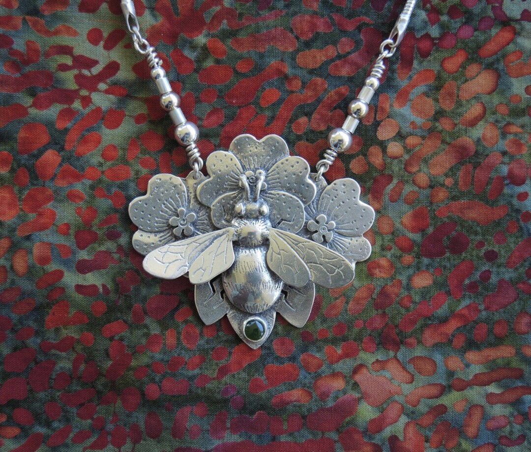 Bumblebee Necklace - Sterling Silver - Etsy