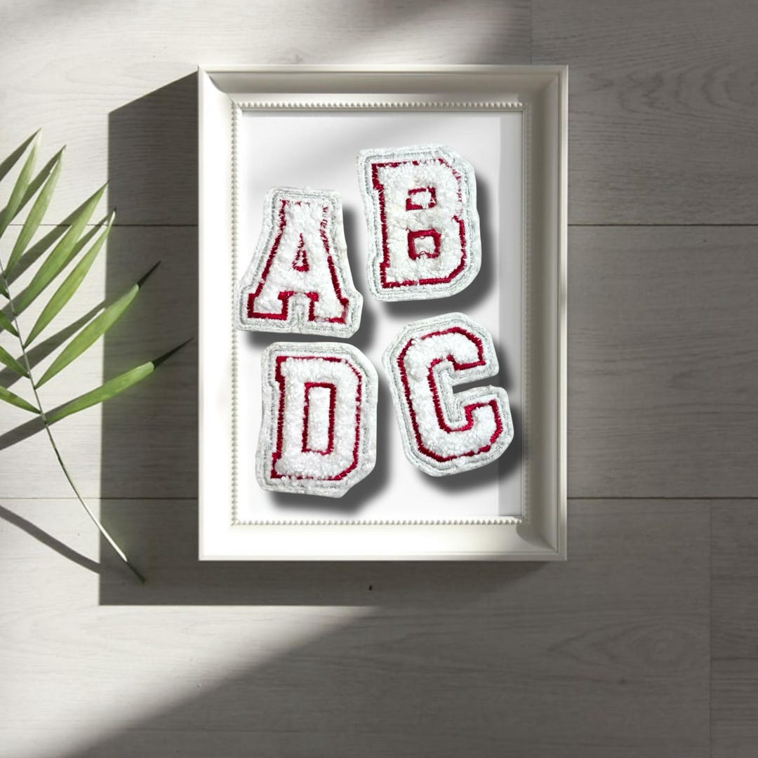 Varsity Chenille Letter Patches – Custom Iron-on Alphabet Appliques - Etsy