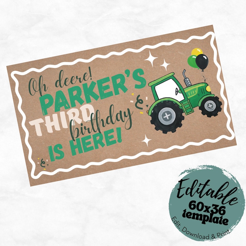 Tractor Banner - Etsy