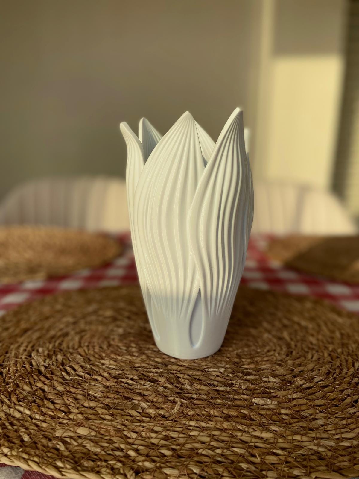 Modern Leaf Pattern Vase – 3D Printed Nature Inspired Home Decor - Etsy