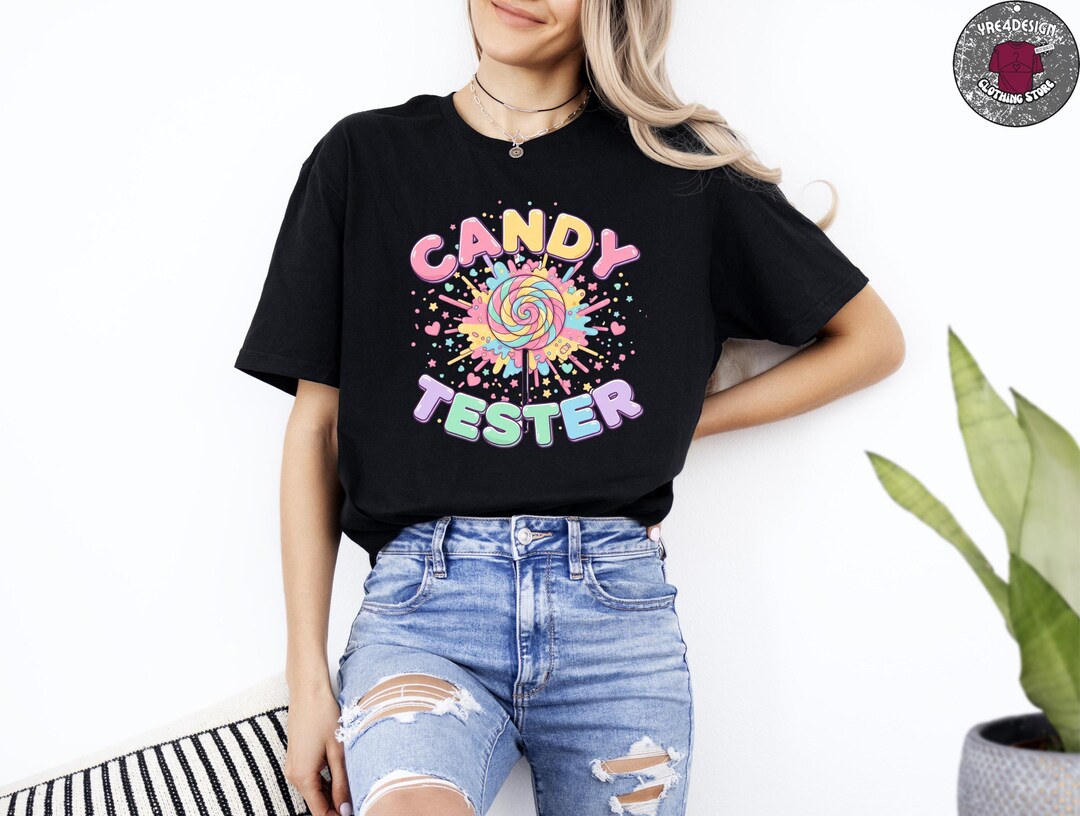 Candy Tester Official Sweets Lover Lollipop Shirt, Funny Foodie Tee ...