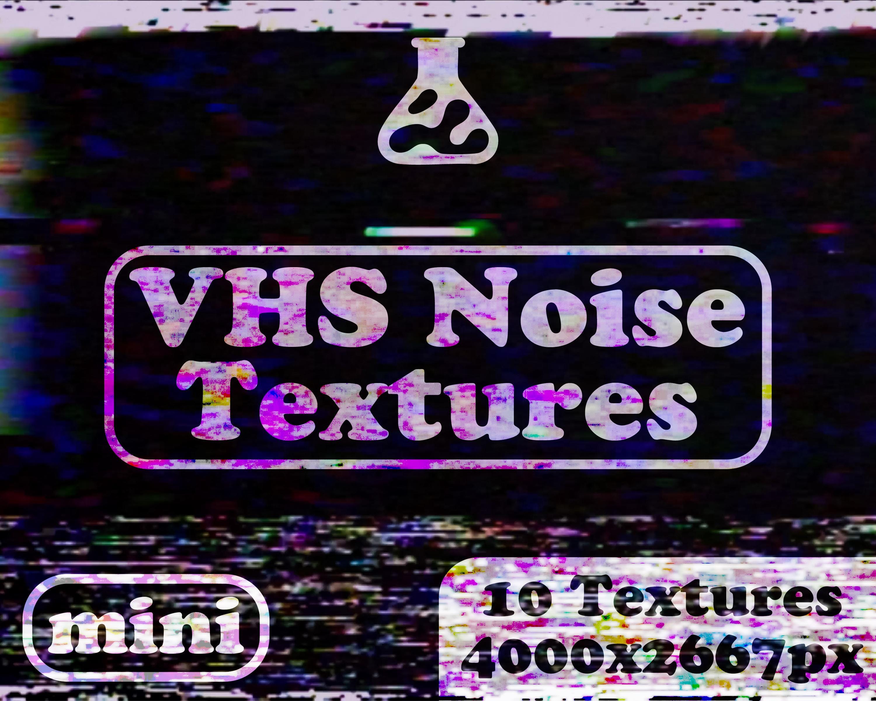 VHS Noise Textures Mini Pack | 10 Retro Glitch Overlays & Distorted ...