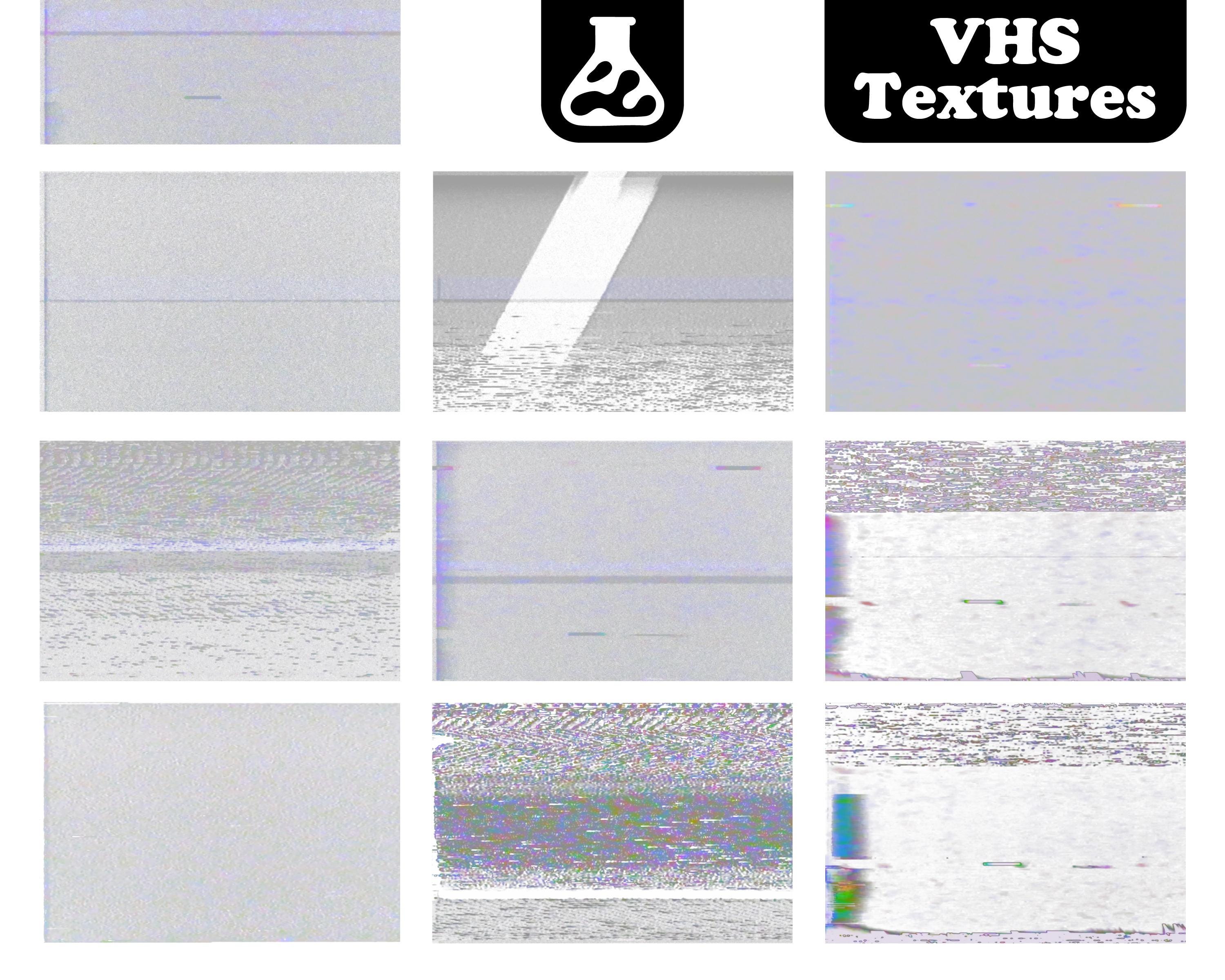 VHS Noise Textures Mini Pack | 10 Retro Glitch Overlays & Distorted ...