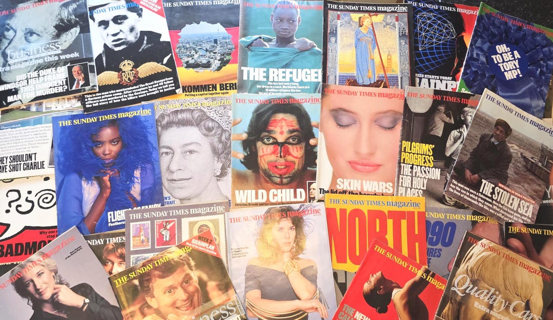 The Sunday Times Magazine 1990 - Vintage! - Etsy