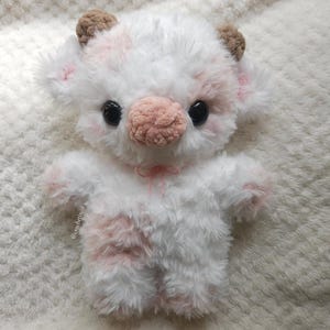 Crochet Fluffy Cow PDF Pattern | Baby Cute Cow Amigurumi Plush Tutorial ...