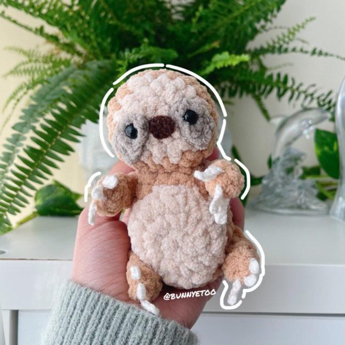 Baby Fur Sloth Crochet PDF PATTERN | Baby Sloth Plushie Amigurumi - Etsy