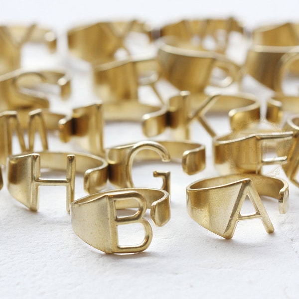 Letter Ring - Etsy