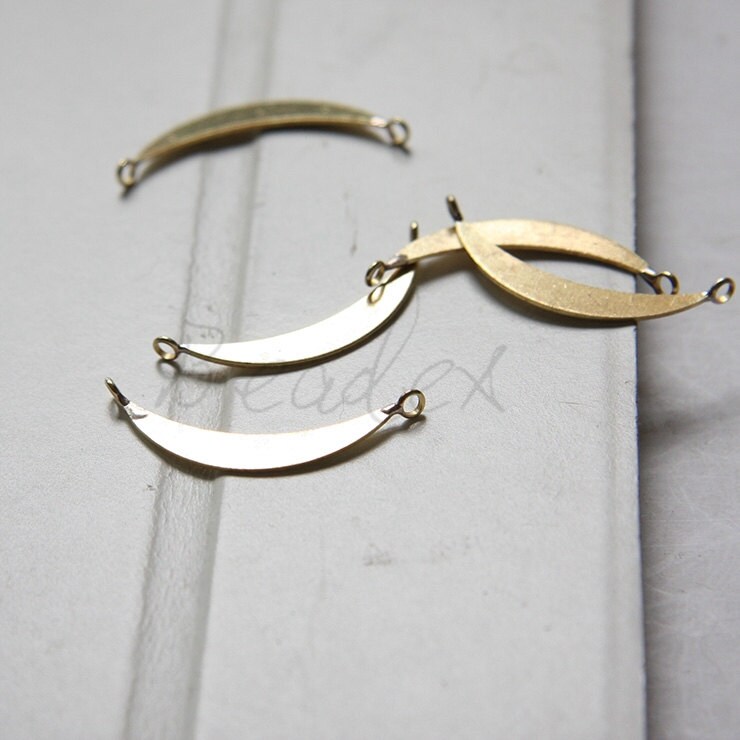Solid Brass / Link / Moon / Crescent 34x5mm C3209//F57 | Etsy