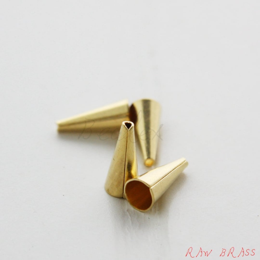 30 Pieces / Raw Brass / Brass Base / Bead Cap / Cone (C3031//F6) - Etsy